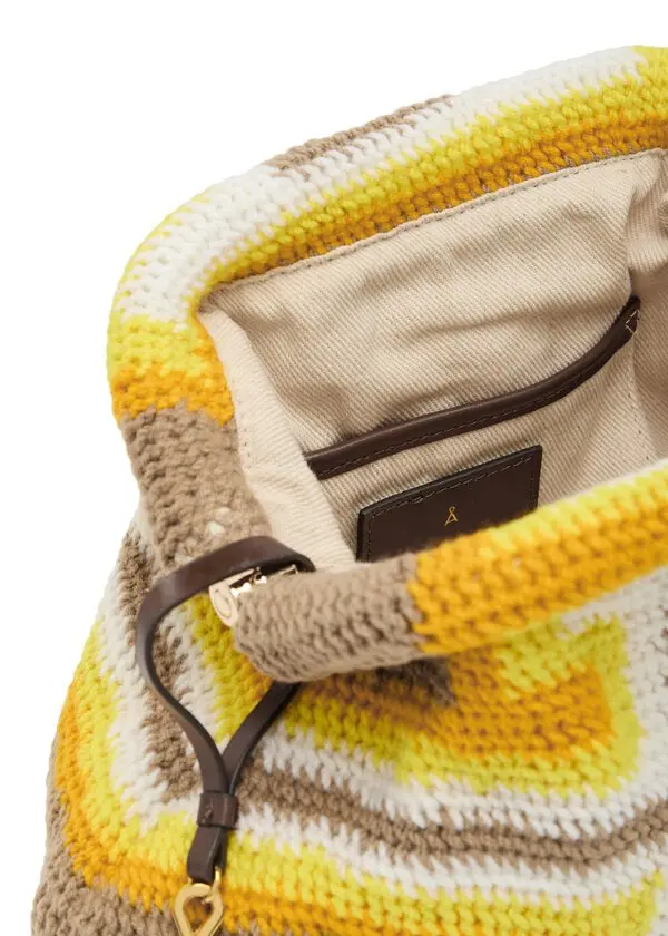 AMONG EQUALS Patterned Wool-blend Clutch