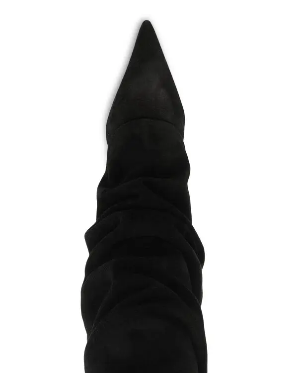 Schutz Mikki Up Cloak Suede Knee High Boots - Black