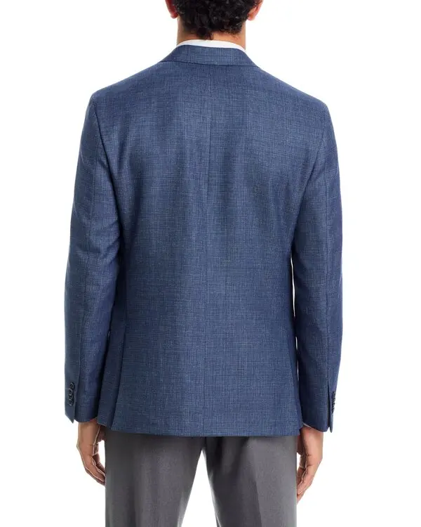 Bloomingdale'S Classic Melange Hopsack Solid Wool Jacket - Blue