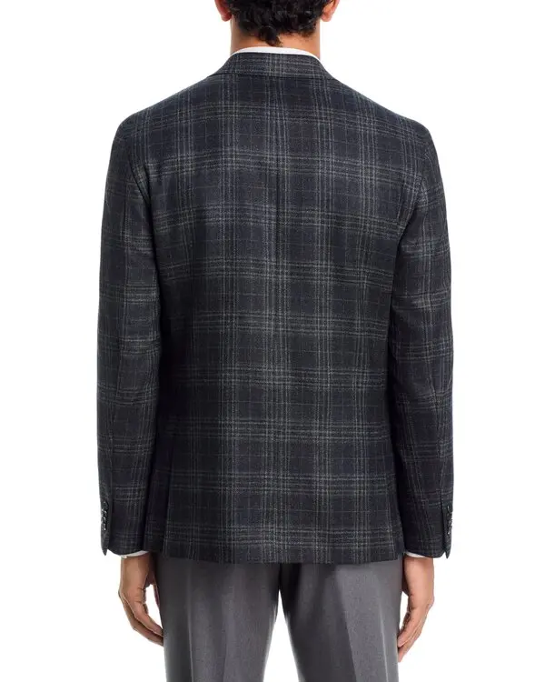 Bloomingdale'S Classic Flannel Plaid Wool Jacket
