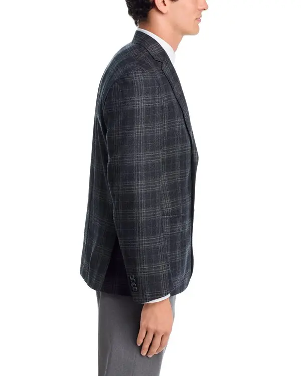 Bloomingdale'S Classic Flannel Plaid Wool Jacket