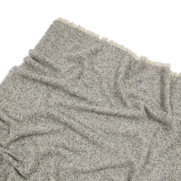 LANEROSSI Bogota Boucle Alpaca Throw Blanket - Grey Anthracite