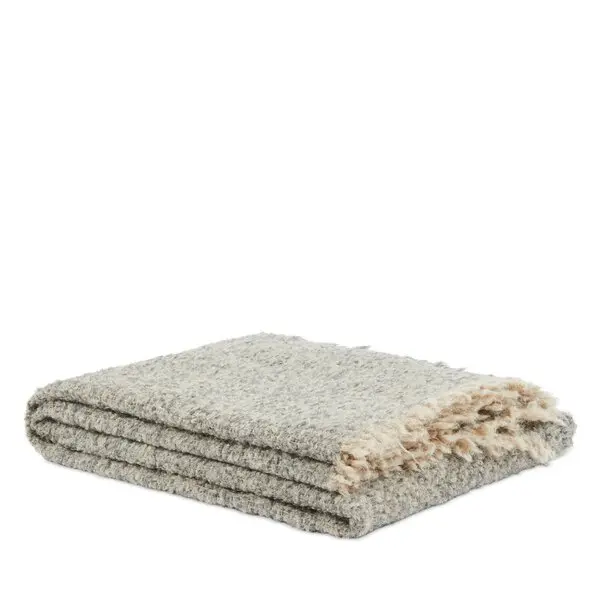 LANEROSSI Bogota Boucle Alpaca Throw Blanket - Grey Anthracite