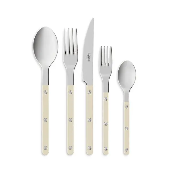 Sabre Paris Bistrot 5 Piece Flatware Set - Ivory