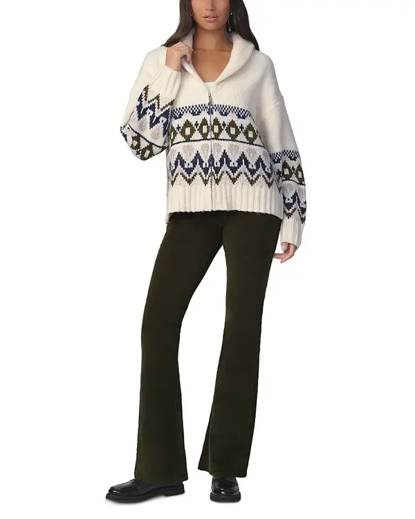 Joe's Jeans The Inga Fair Isle Zip Front Cardigan