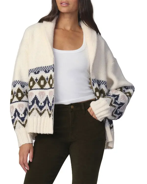Joe's Jeans The Inga Fair Isle Zip Front Cardigan