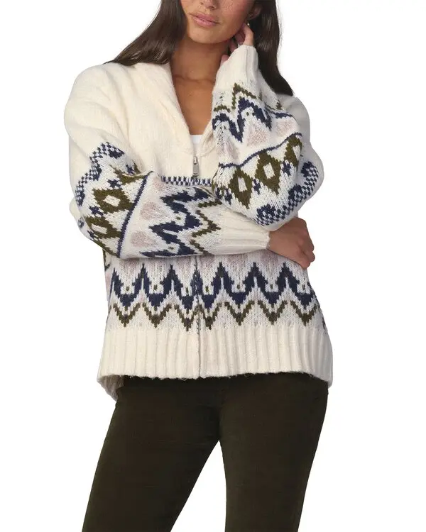 Joe's Jeans The Inga Fair Isle Zip Front Cardigan