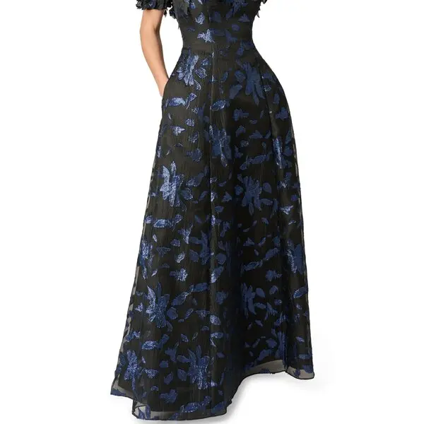 Aidan Mattox Embellished Organza Jacquard Ballgown
