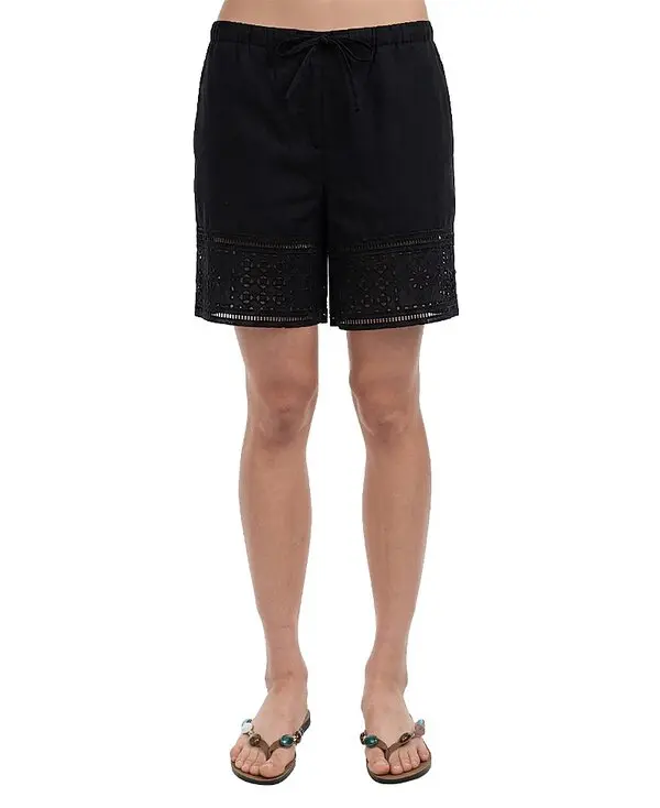 ELLE COLLECTION Lace Inset Short - Black
