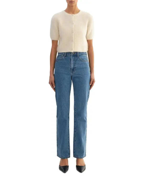 LAMARQUE Kendra Cropped Alpaca Blend Cardigan Sweater