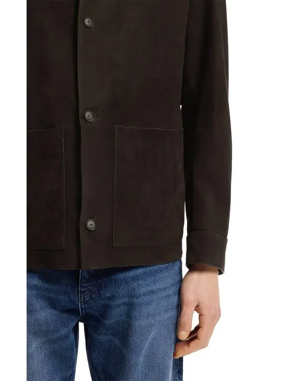 BOSS C-mandrian Leather Jacket - Open Brown