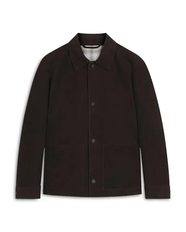BOSS C-mandrian Leather Jacket - Open Brown