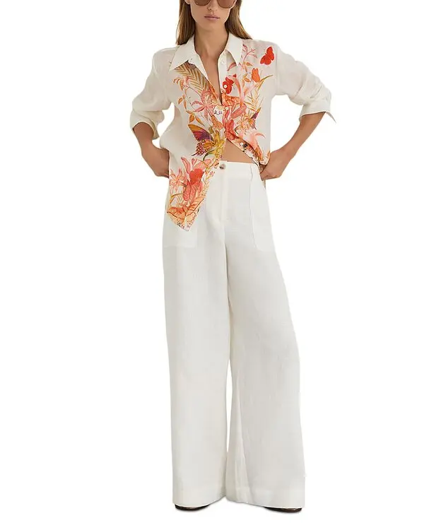 REISS Cilia Button Front Shirt