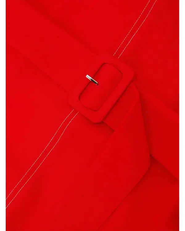 REISS Belted Short Sleeve Midi Dress
