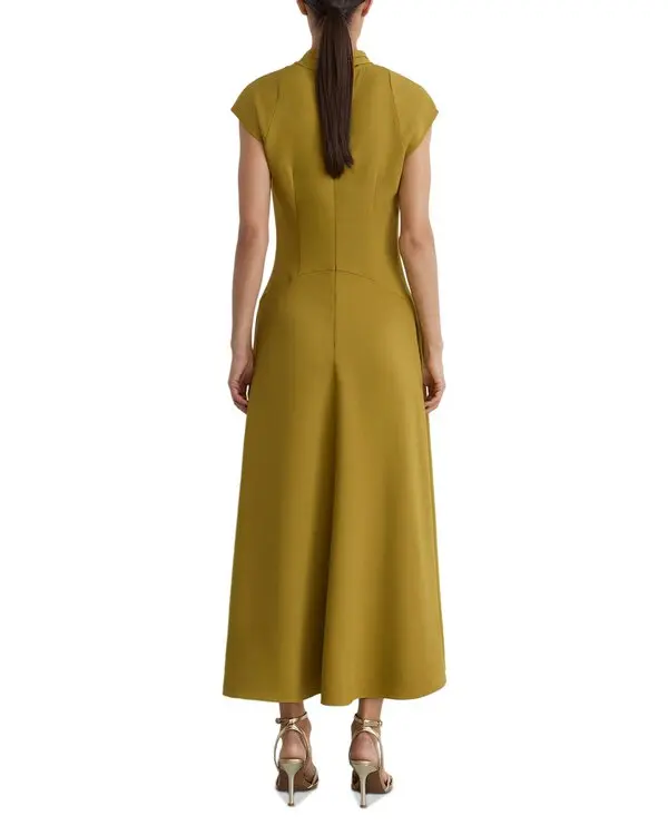 REISS The Alma Gathered Midi Dress