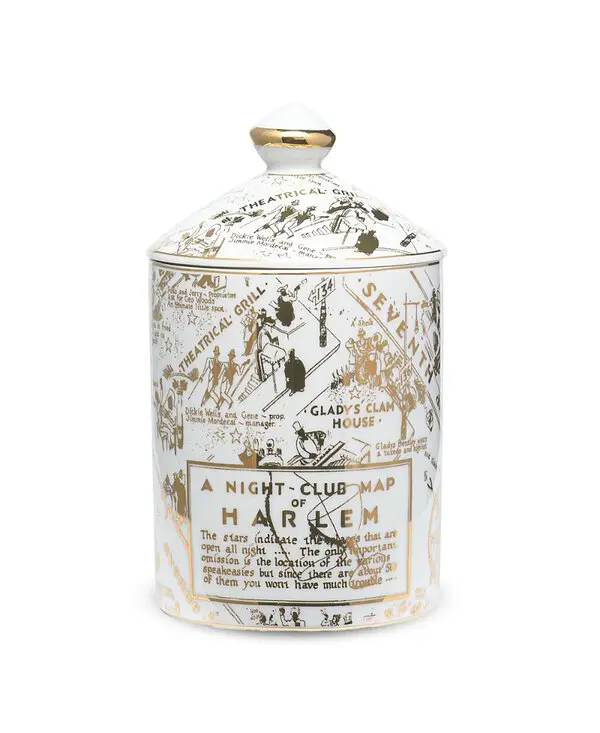 HARLEM CANDLE CO. Speakeasy Map Ceramic Candle, 12 Oz