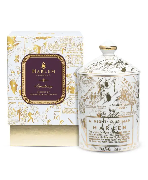 HARLEM CANDLE CO. Speakeasy Map Ceramic Candle, 12 Oz