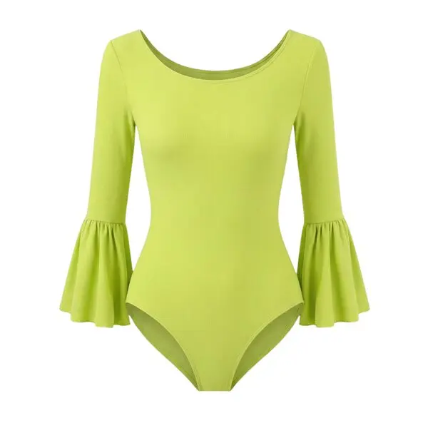 RIVE & RITUEL Evara Beat Long Sleeve Swimsuit - Green