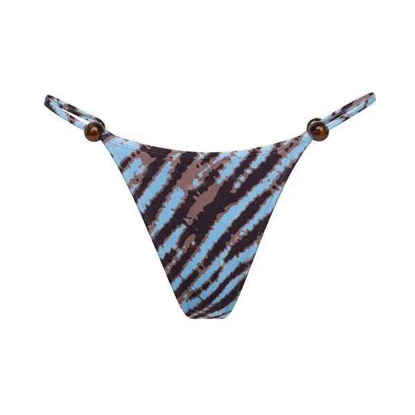 BELLETAGE SWIMWEAR Fierce Tide Bikini Bottom - Blue/brown