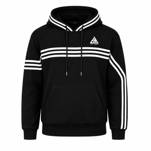 CHIC URBAN Velocity Stripe Pullover Hoodie