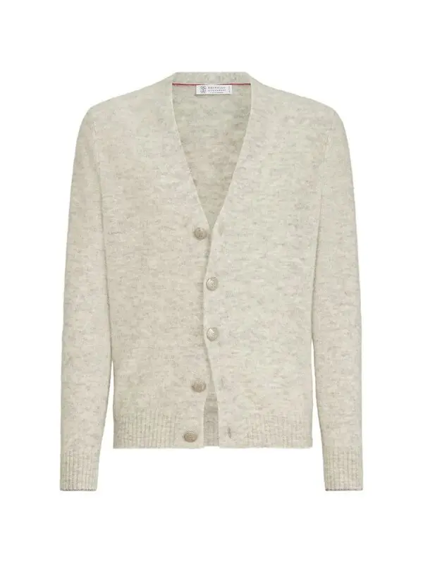 Brunello Cucinelli Wool And Cashmere Cardigan - Beige