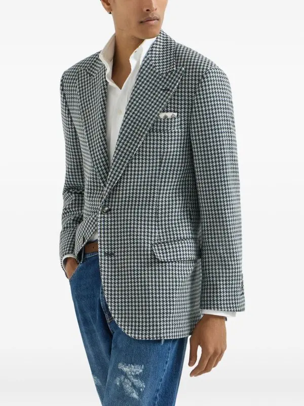 Brunello Cucinelli Cashmere Single-breasted Jacket - Blue