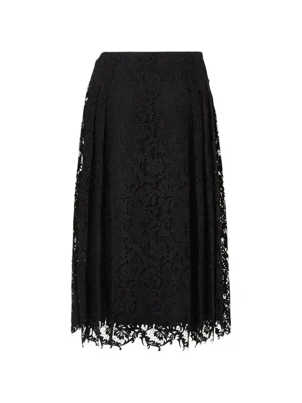 Fendi Macramé Lace Midi Skirt