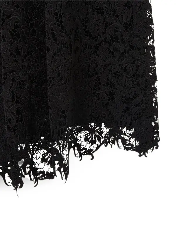 Fendi Macramé Lace Midi Skirt