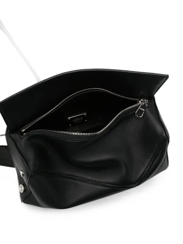 Loewe Featherlight Leather Sling Bag - Black