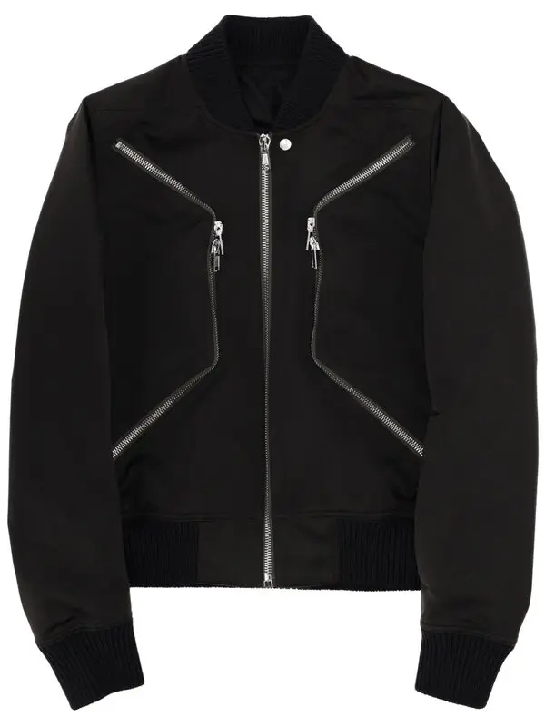 Rick Owens Zip-front Bomber Jacket - Black