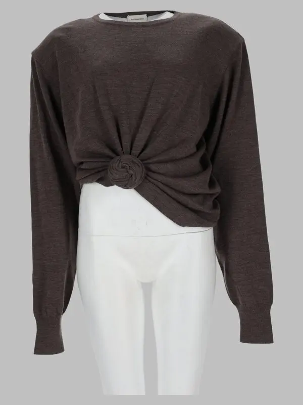 Magda Butrym Wool Pullover Sweater - Brown