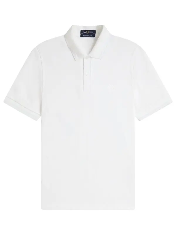 Fred Perry Cotton Pique Polo Shirt - White