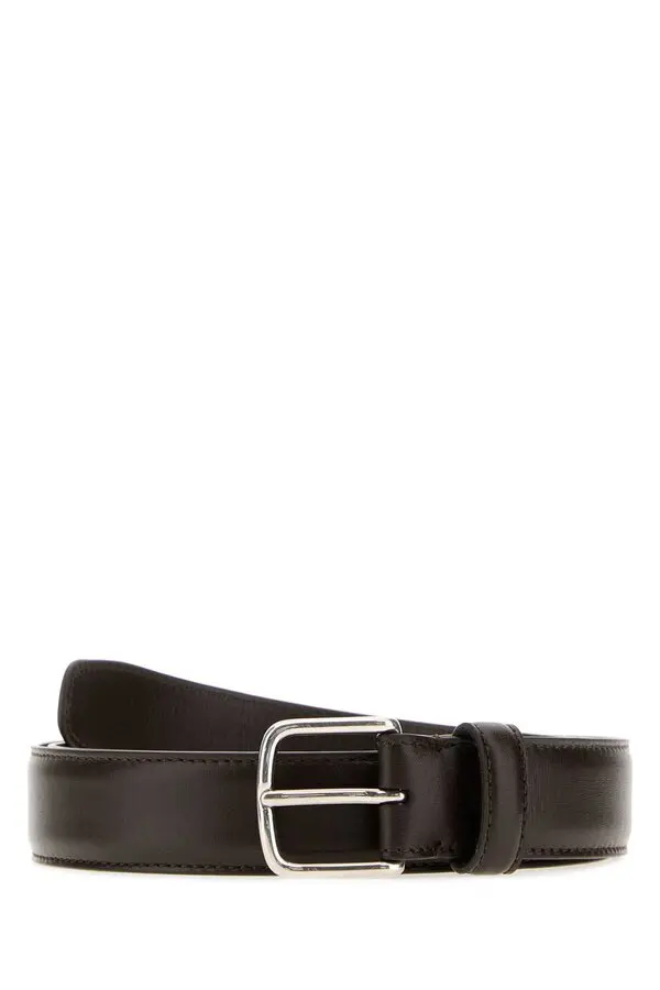 THE ROW 3.5 Cm Calf Leather Belt With Silver-tone Hardware