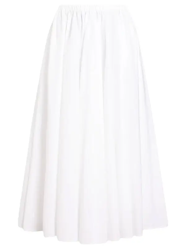 PATOU Cotton A-line Maxi Skirt - White