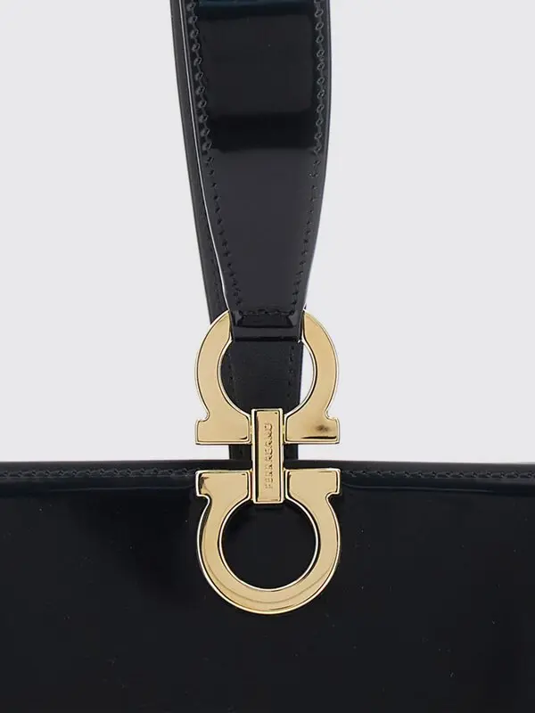 FERRAGAMO Brushed Calfskin Mini Handbag With Gancini Logo