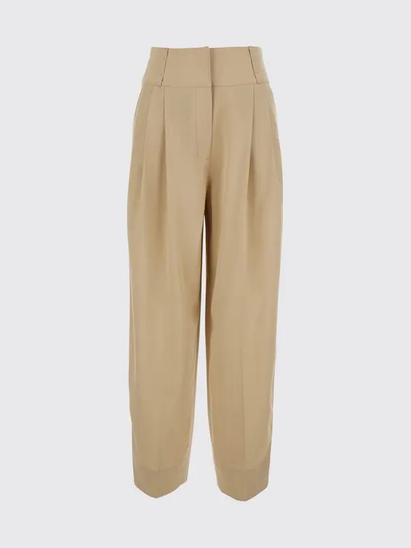 TOTEME High-waisted Wide-leg Trousers - Beige