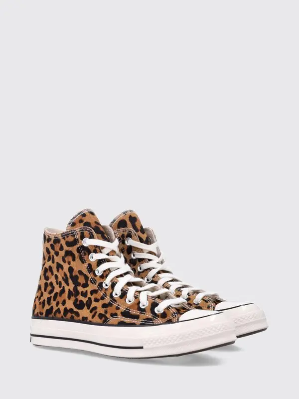 CONVERSE Chuck 70 Animal Print Pony-hair Leather High-top Sneakers - Brown