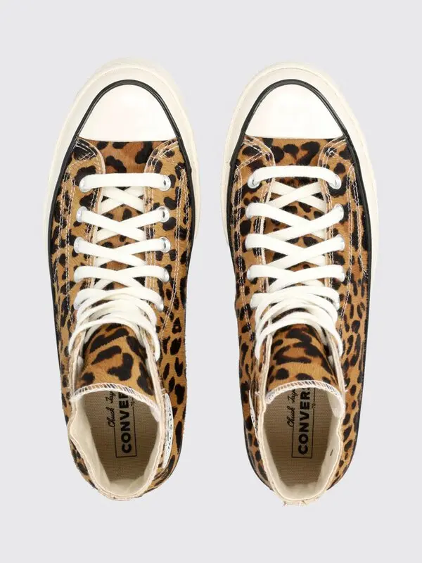 CONVERSE Chuck 70 Animal Print Pony-hair Leather High-top Sneakers - Brown