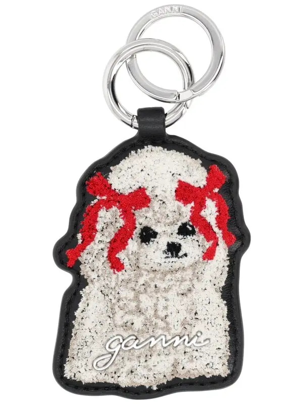 GANNI Poodle Bag Charm Keychain