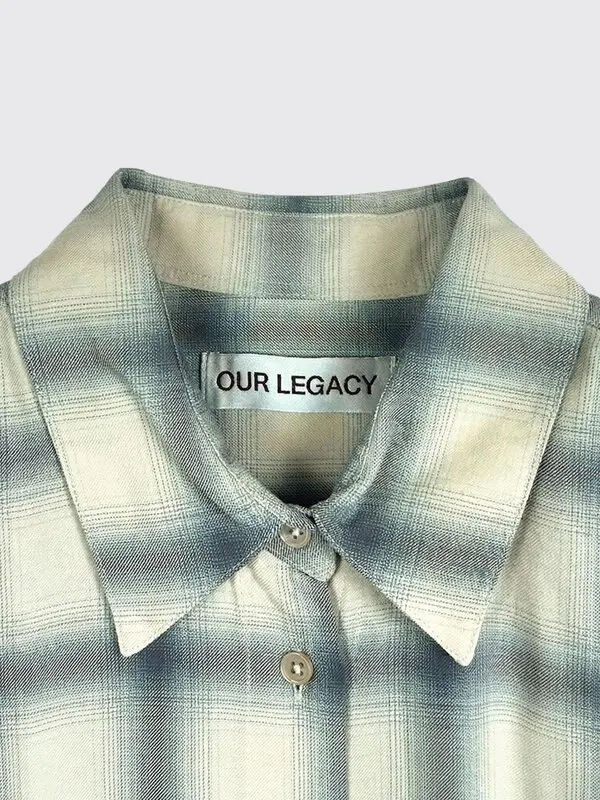 Our Legacy Long-sleeved Check-pattern Viscose Shirt