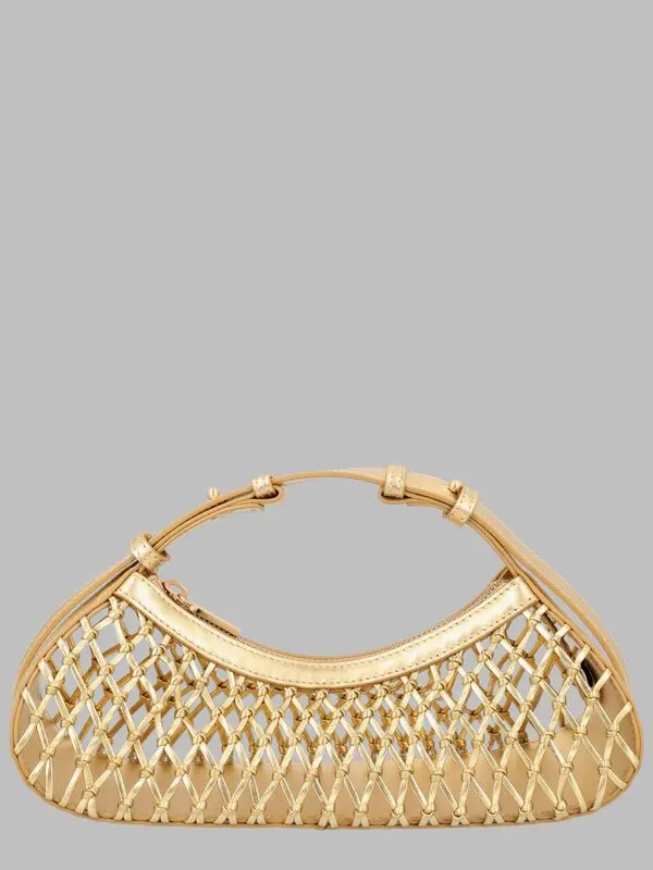 Cult Gaia Woven Leather Shoulder Bag