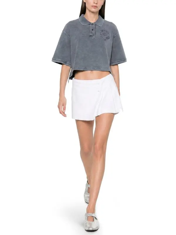 Alexander Wang Cropped Polo Shirt
