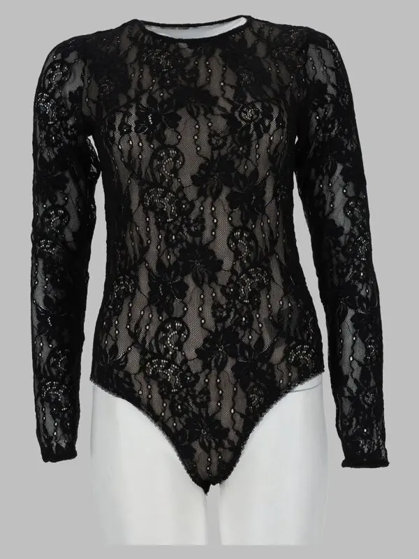 Zimmermann Long Sleeve Lace Bodysuit