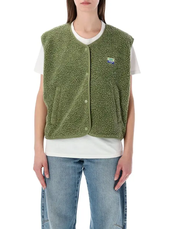 American Vintage Sherpa Fleece Vest - Varan Chine