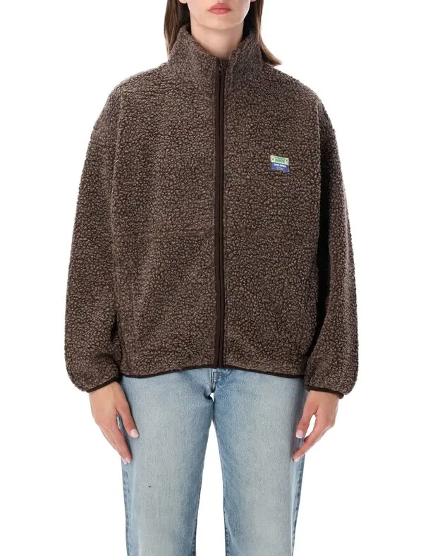 American Vintage Teddy Fleece Zip Jacket - Marrone