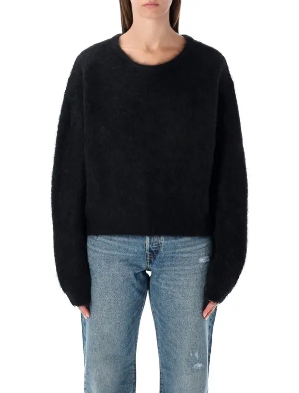 American Vintage Fuzzy Crewneck Sweater - Nero