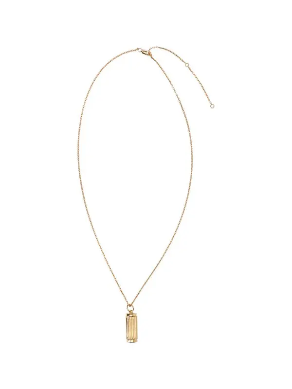 AMI Paris Ribbed Pendant Necklace