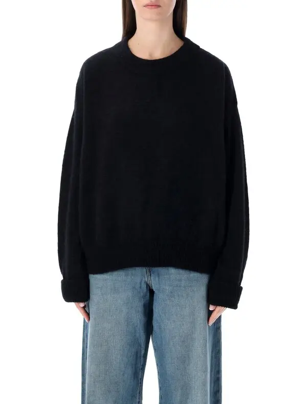 American Vintage Oversized Crewneck Sweater - Nero