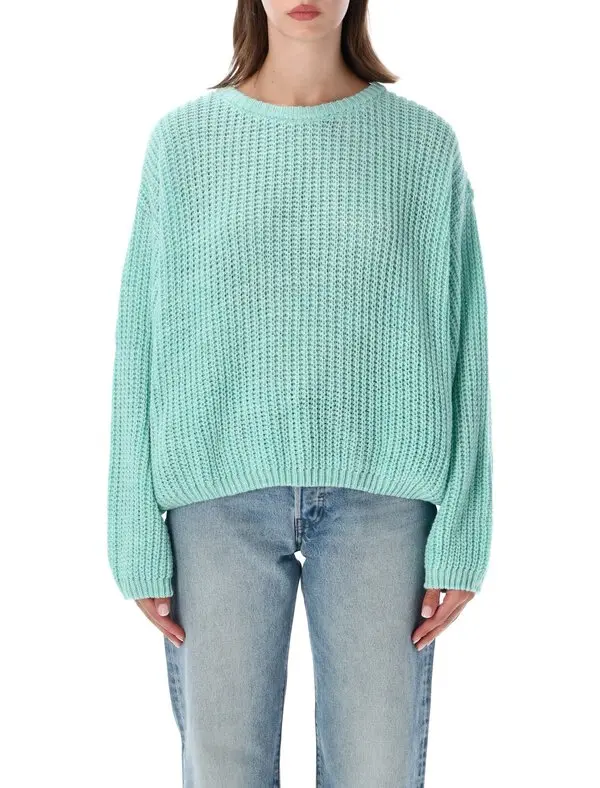 American Vintage Oversized Crewneck Sweater - Turquoise