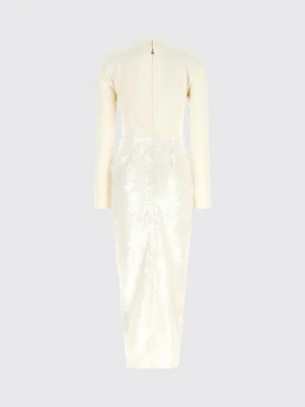 ROTATE BY BIRGER CHRISTENSEN Sequin-embellished Jersey Midi Evening Dress With Front Slit